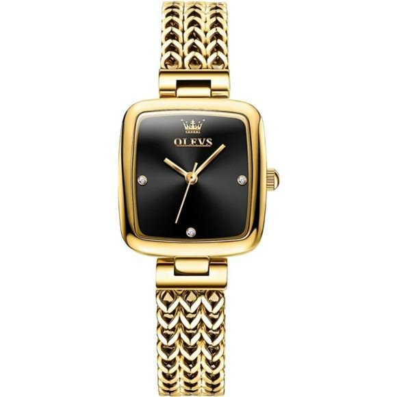 Accessories | Womens Square Watch Gold Diamond Watch Analog Quartz ...